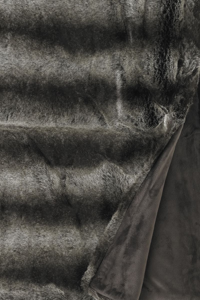 Grey Faux Fur Throw - Richard Grafton Interiors