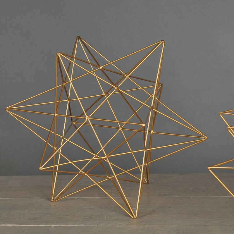 Large Gold Star Hypercube - Richard Grafton Interiors