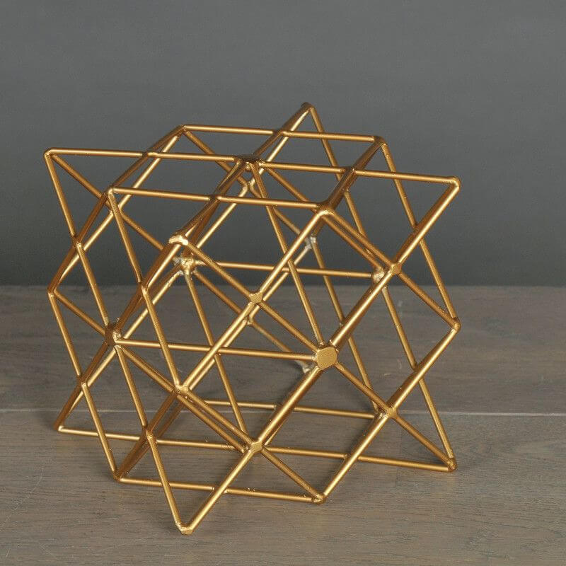 Medium Gold Hypercube Richard Grafton Interiors