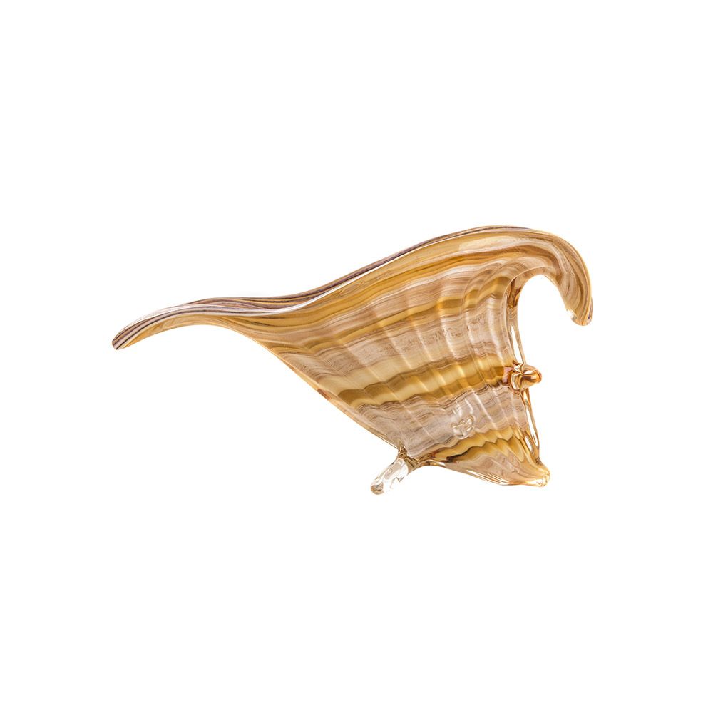 Amber Glass Conch Shell - Richard Grafton Interiors