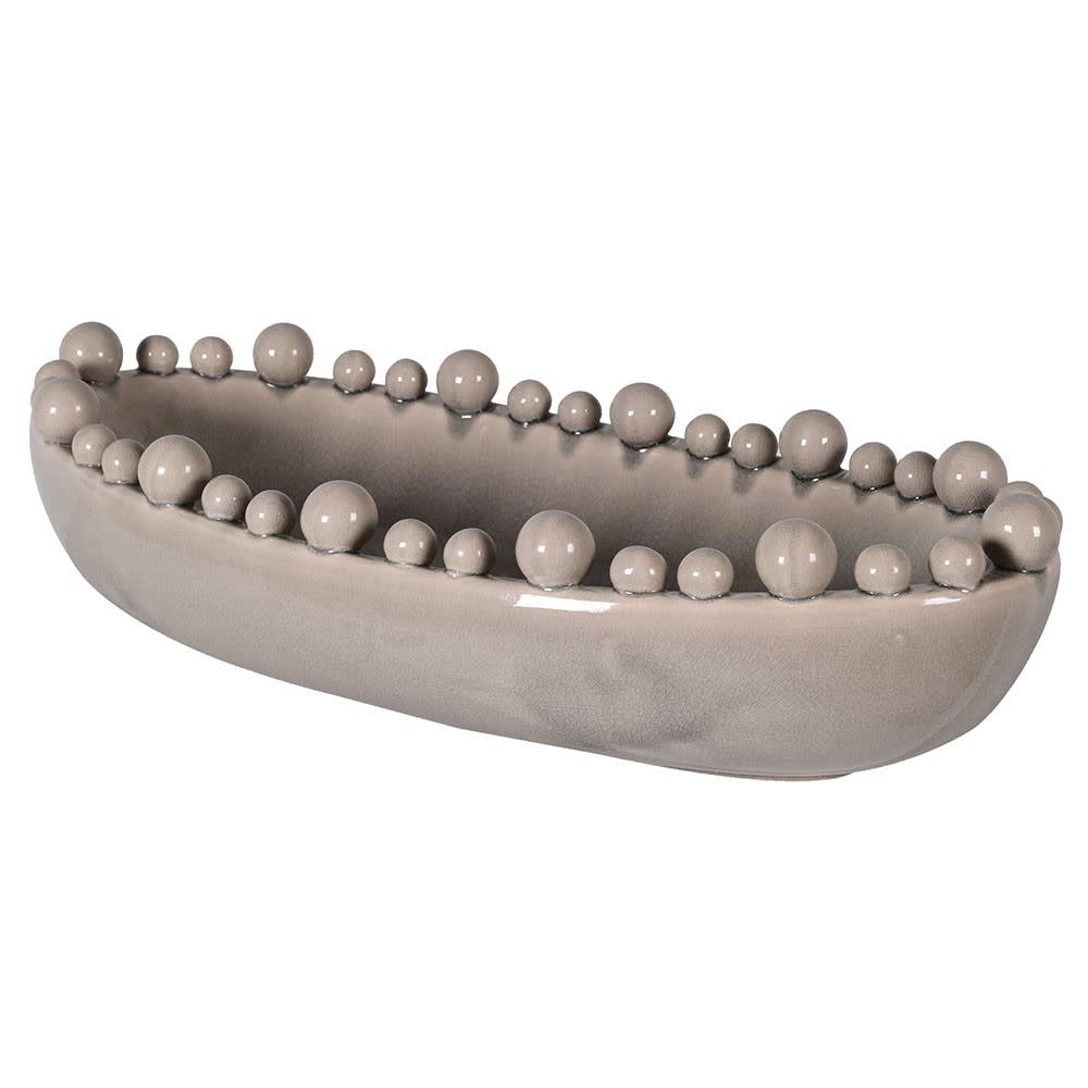 Cream Oval Bobble Bowl - Richard Grafton Interiors
